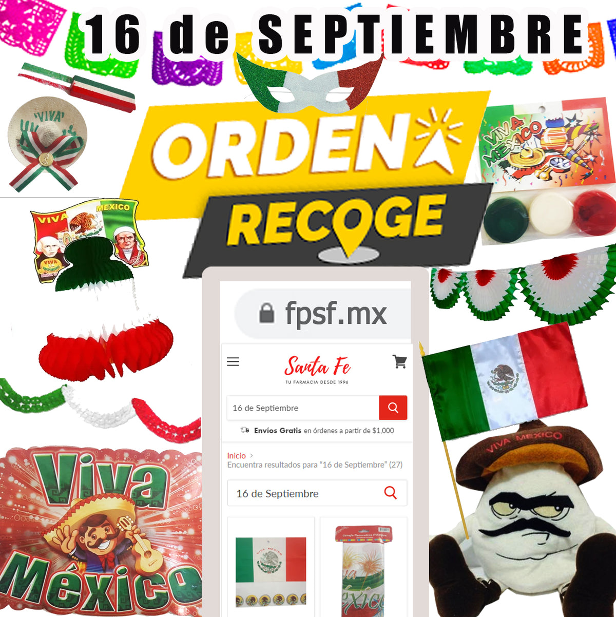 Día de la Independencia 16 de Septiembre— Farmacia Santa Fe