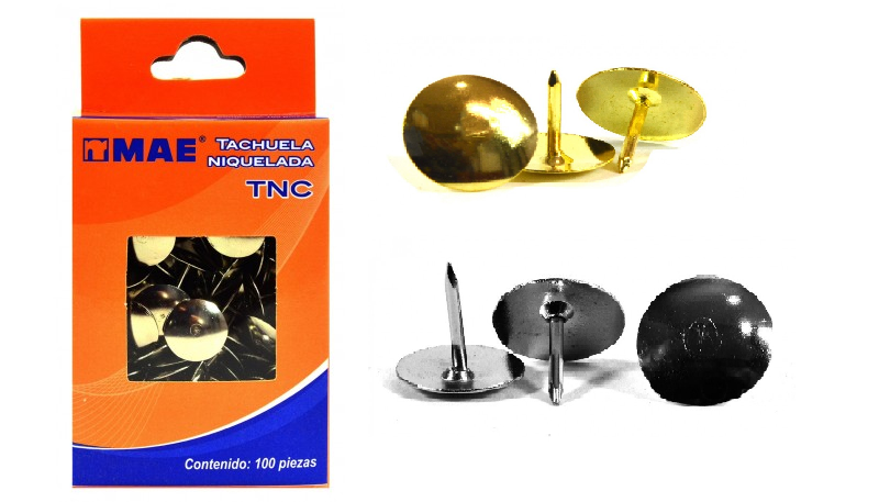 Tachuela Niquelada MAE Caja con 100 Piezas— Farmacia Santa Fe
