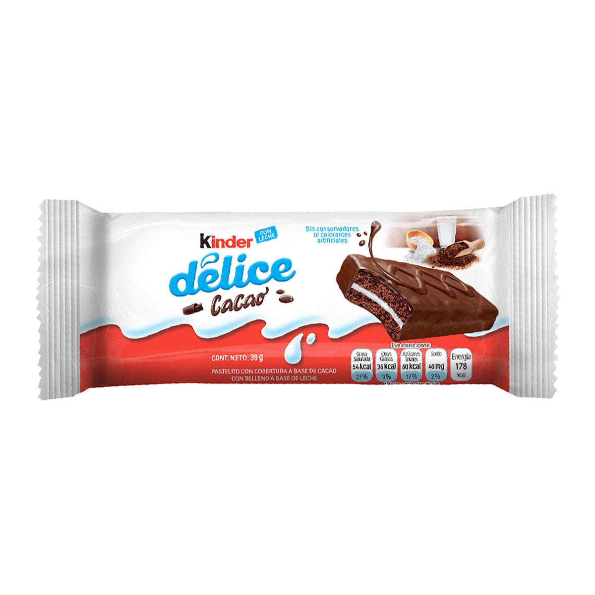 Pastelito Kínder Delice Cacao 39 g— Farmacia Santa Fe