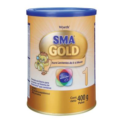 Polvo Sma Gold Lactantes de 0 a 6 meses 400 g Wyeth— Farmacia Santa Fe