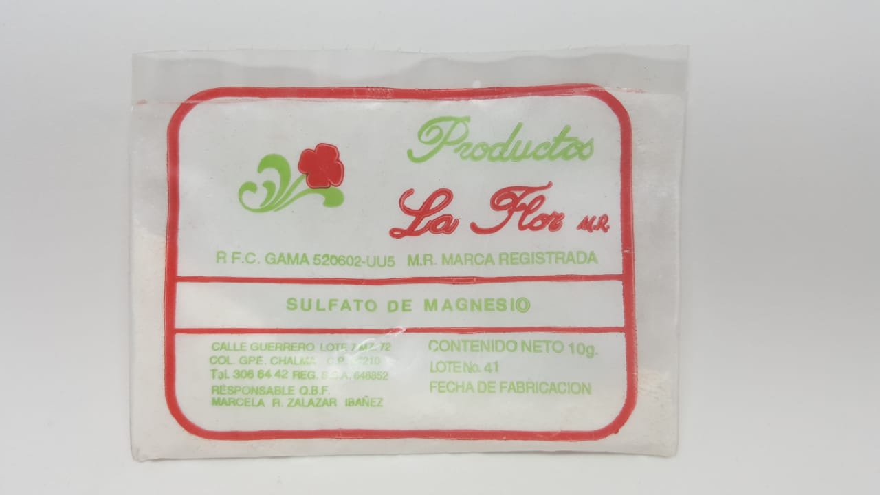 Sulfato de Magnesio 10 g Productos la Flor— Farmacia Santa Fe