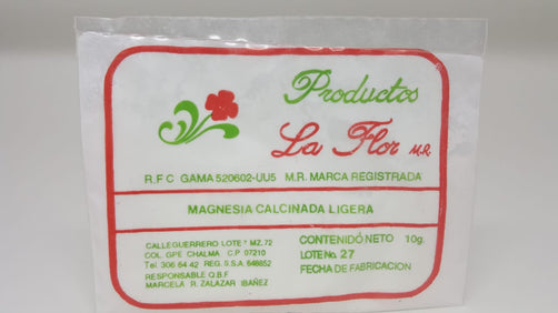 Magnesia Calcinada Ligera 10 g Productos La Flor— Farmacia Santa Fe