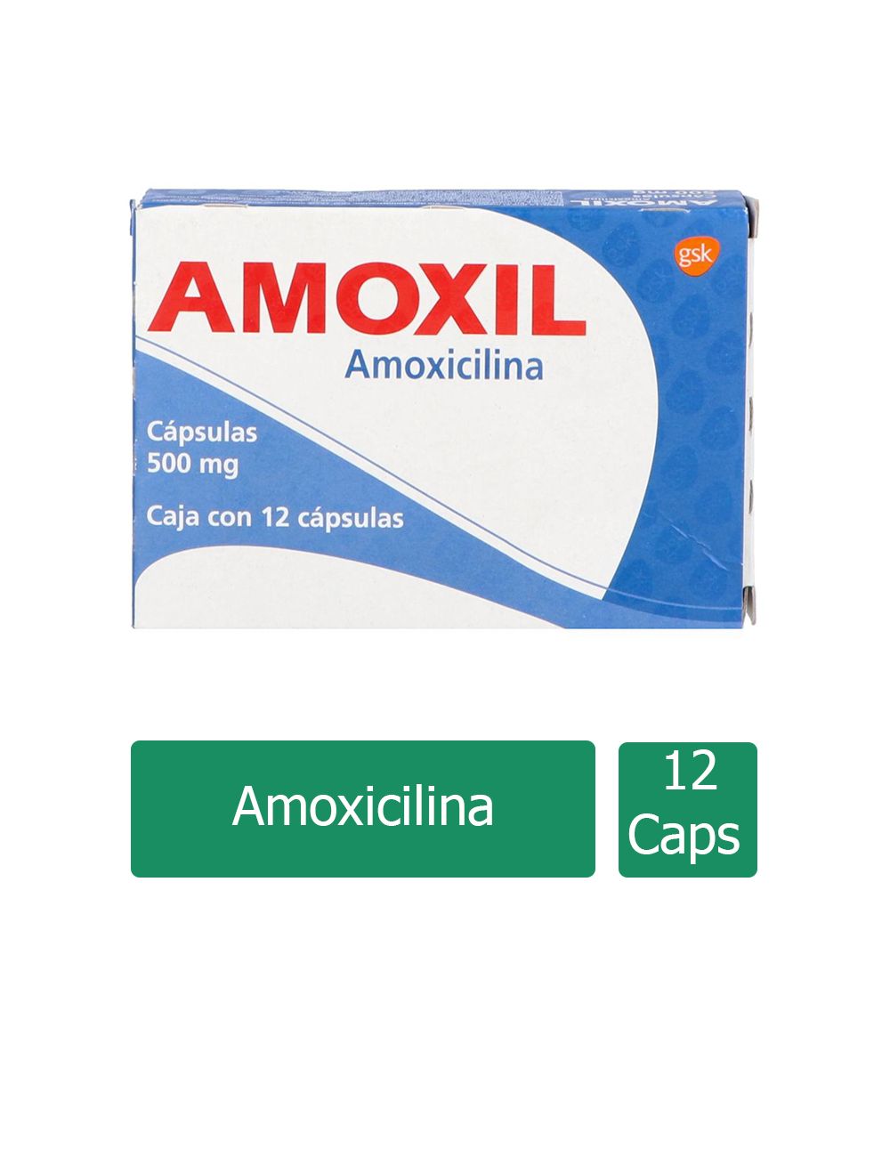 Amoxil 500 mg Caja con 12 Capsulas Gsk— Farmacia Santa Fe