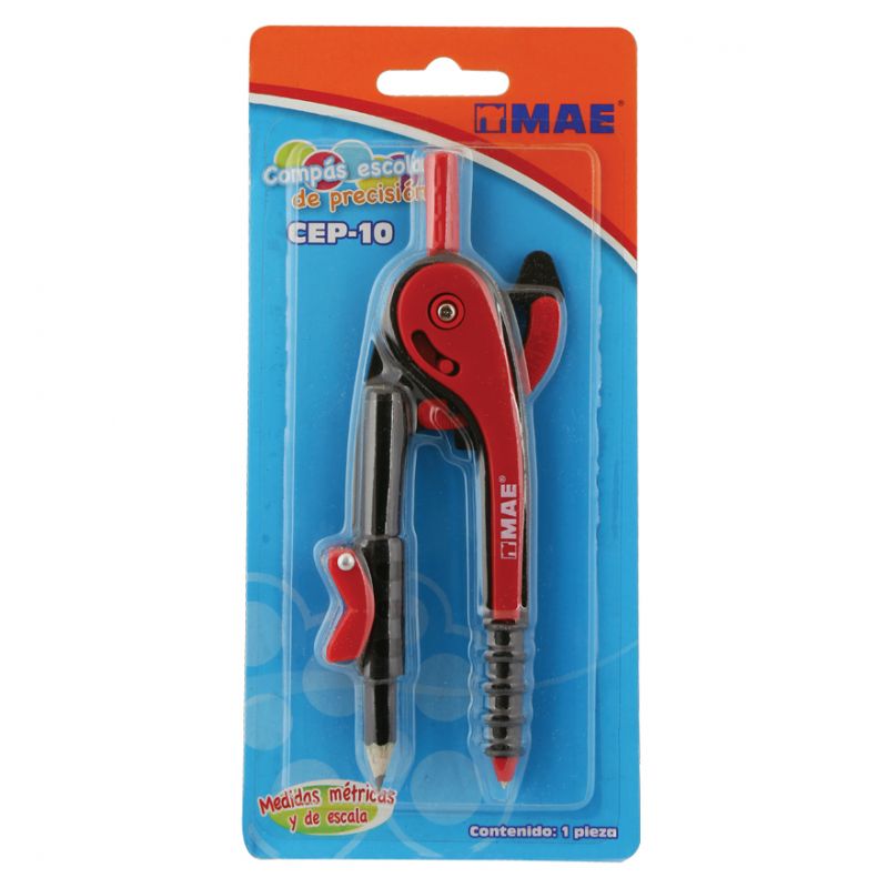 Compas Escolar Mae CEP-10 con lapiz— Farmacia Santa Fe