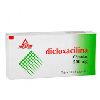 Dicloxacilina Capsulas 500 mg 12 Capsulas AMSA— Farmacia Santa Fe