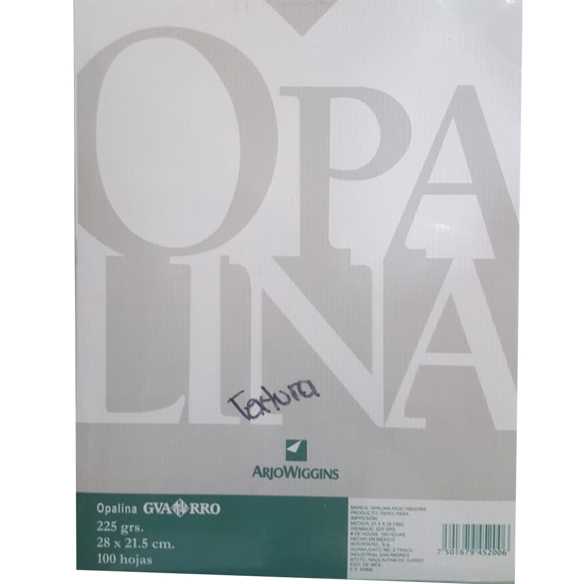 Papel Opalina Carta 100 Blanco Texturizado ArjoWiggins— Farmacia Santa Fe